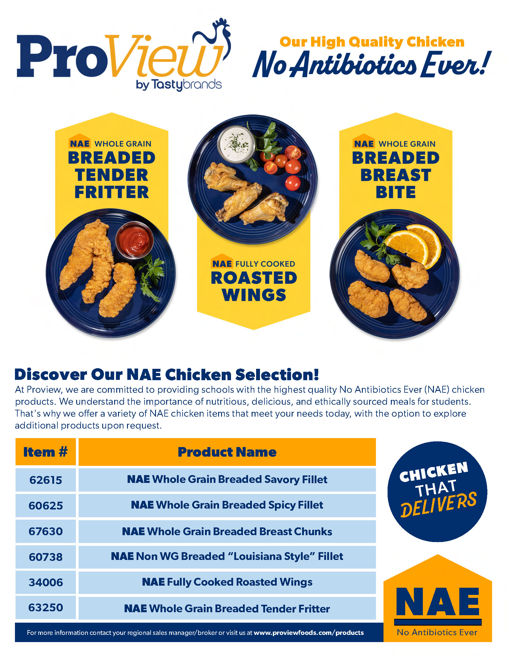 NAE CHICKEN FLYER - ProView Foods by Tasty Brands