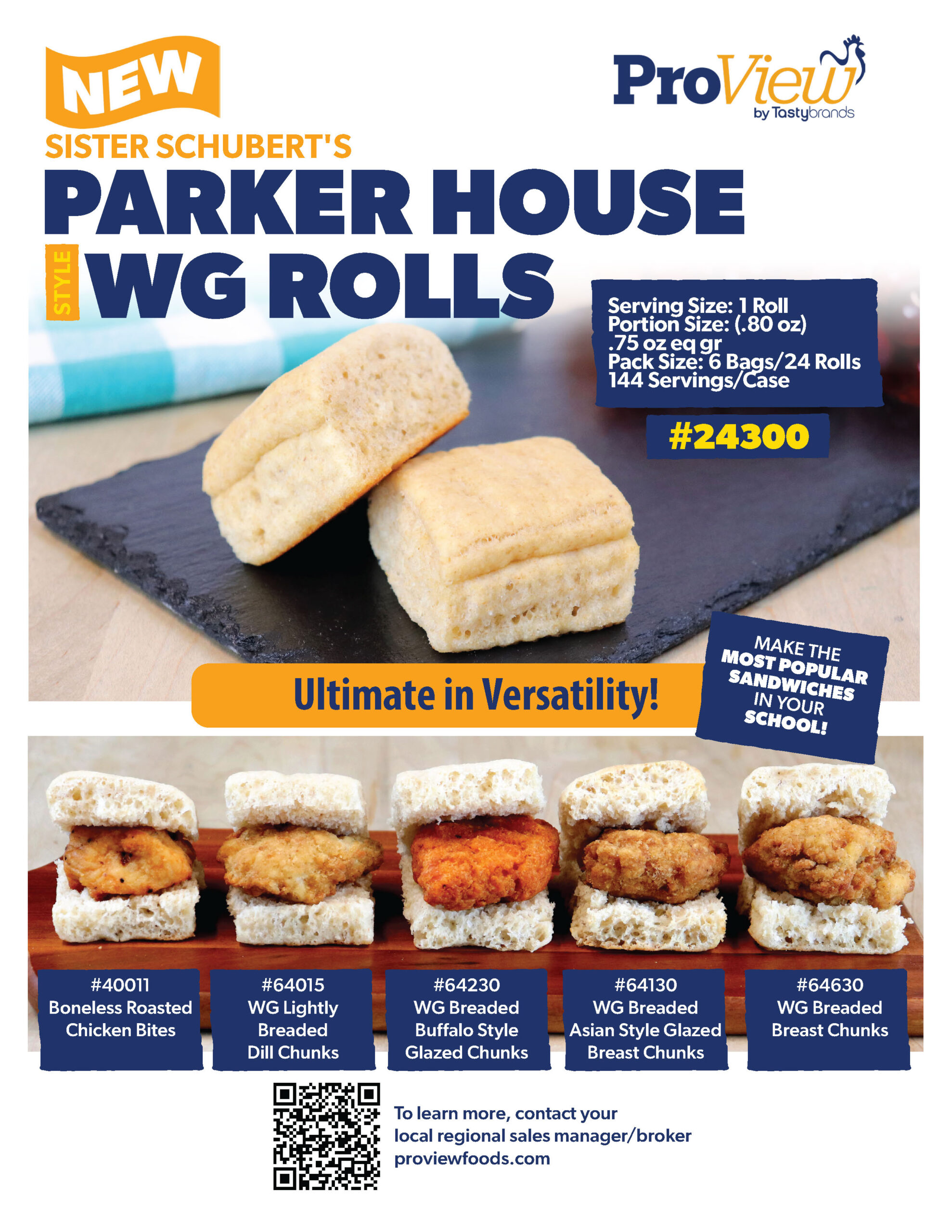 SISTER SCHUBERT PARKER HOUSE STYLE ROLLS FLYER - ProView Foods by Tasty ...