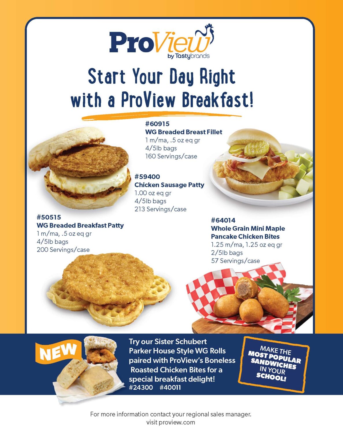 PROVIEW BREAKFAST FLYER - ProView Foods by Tasty Brands
