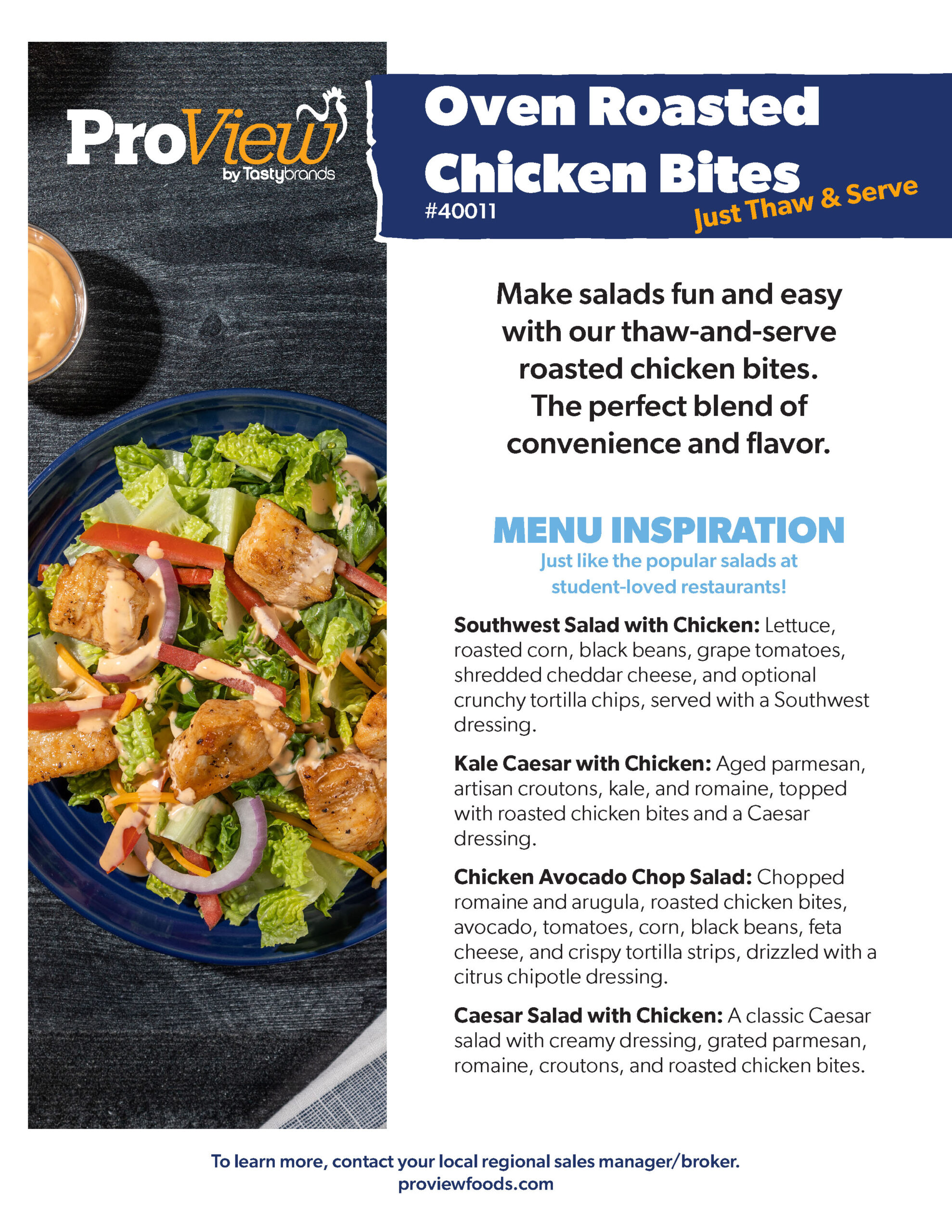 OVEN ROASTED CHICKEN BITES FLYER - Short - ProView Foods by Tasty Brands