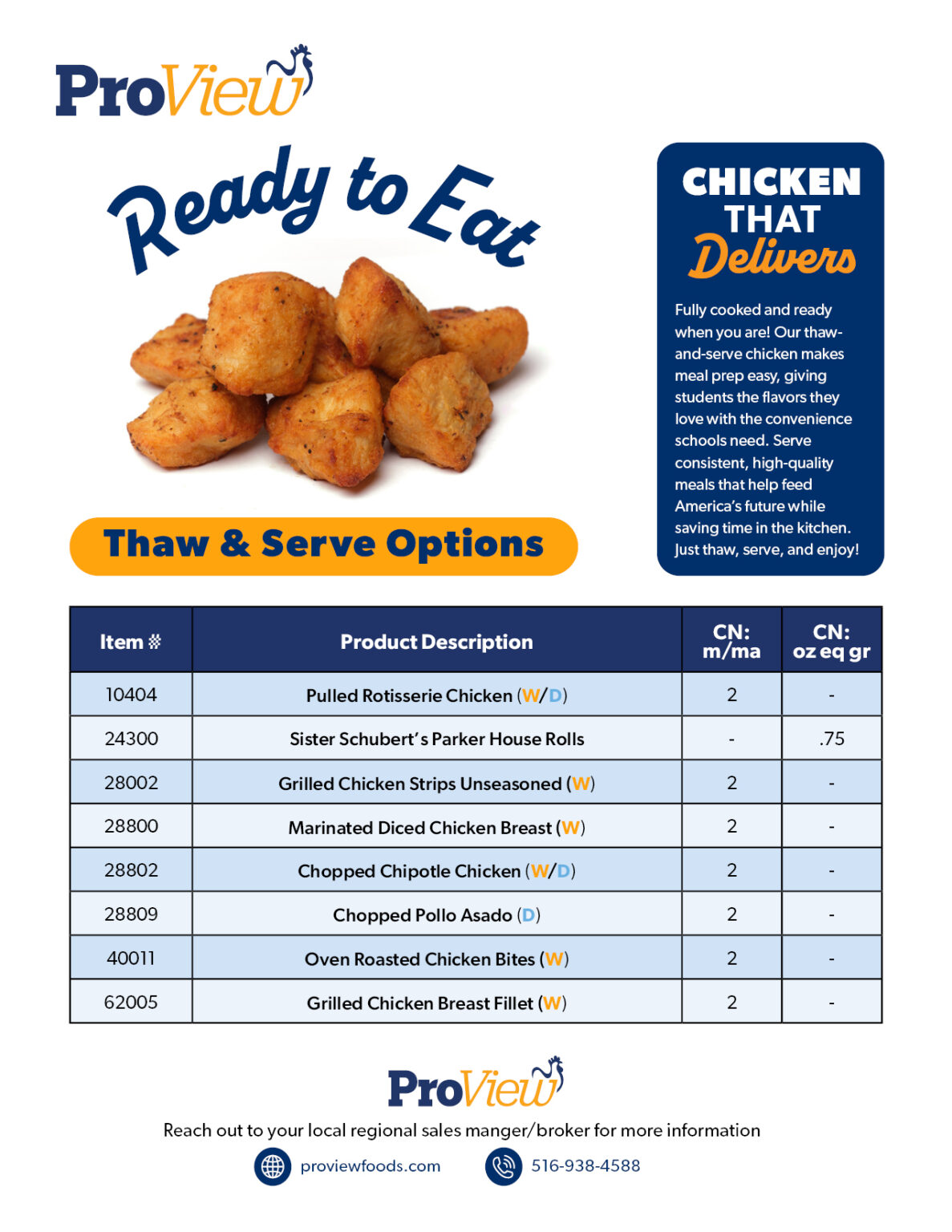 READY TO EAT FLYER - ProView Foods by Tasty Brands