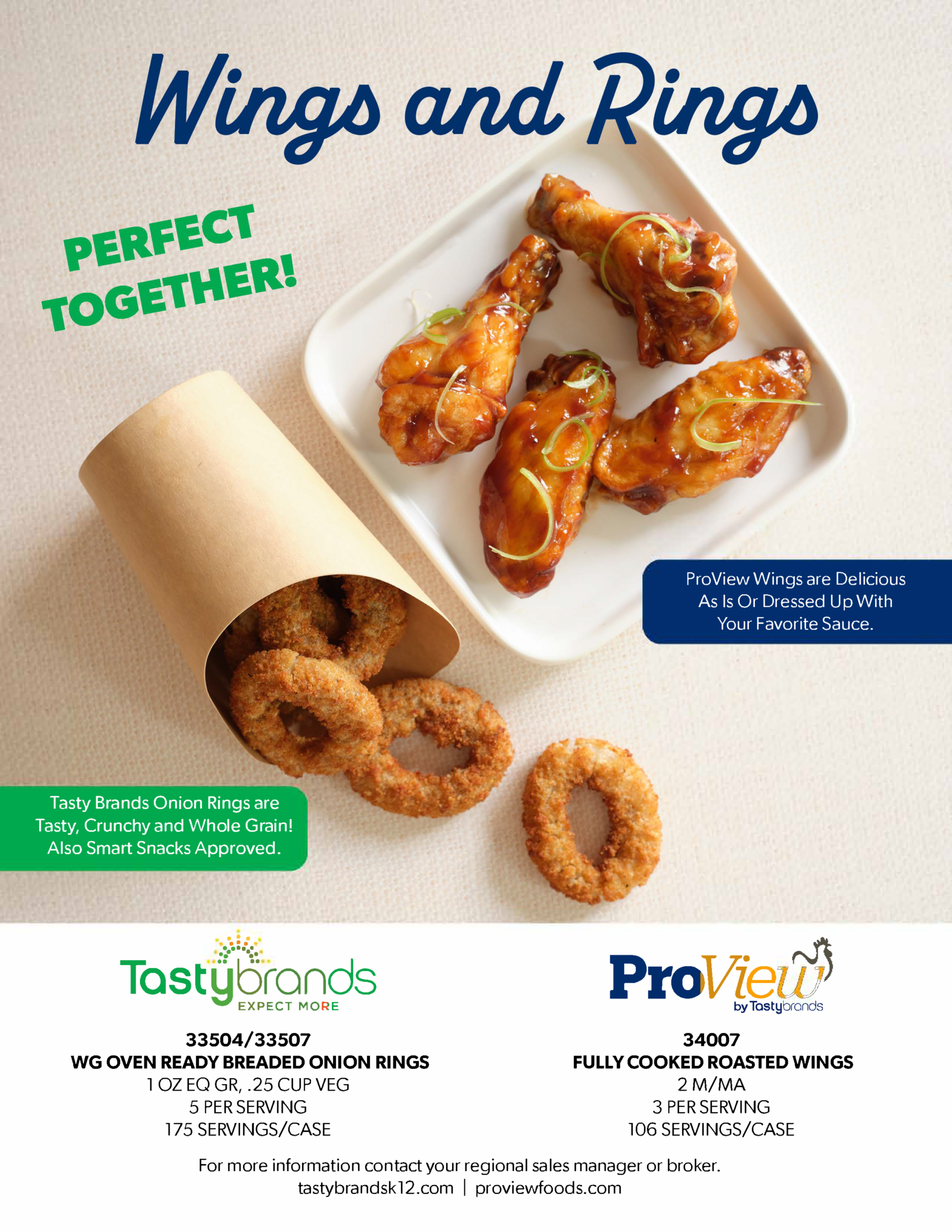 WINGS & RINGS FLYER - ProView Foods by Tasty Brands