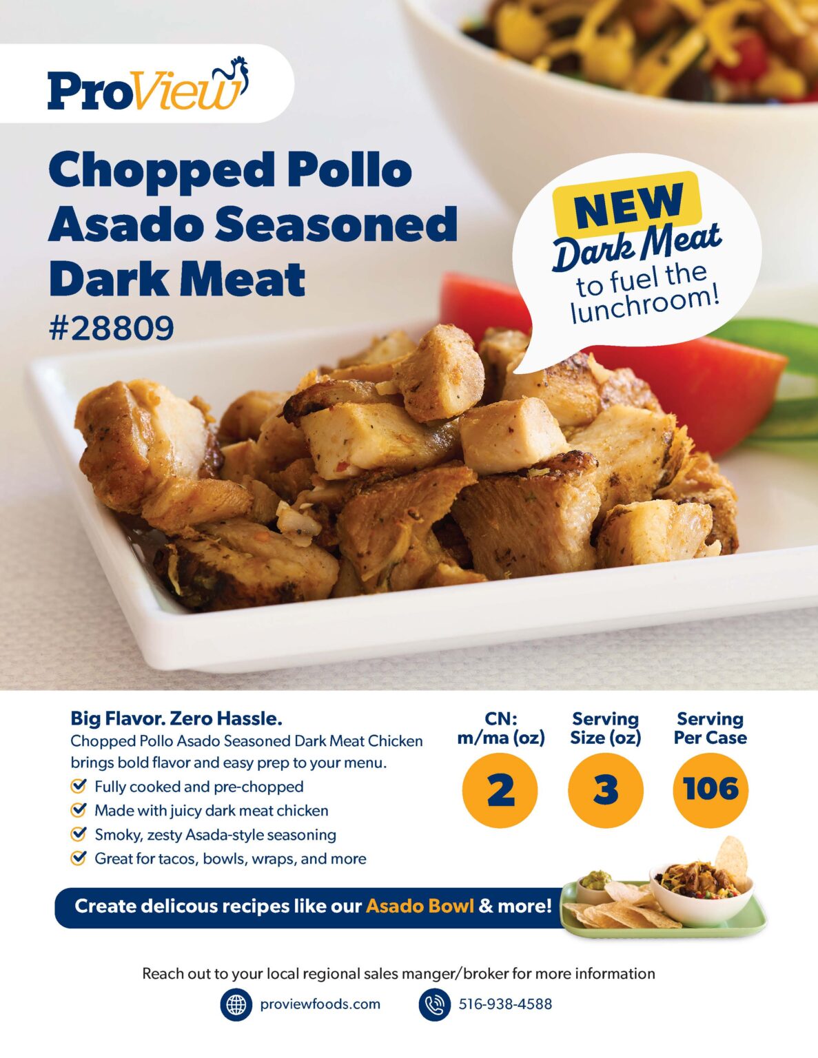 POLLO ASADO CHICKEN FLYER - ProView Foods by Tasty Brands